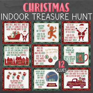 Indoor Christmas Treasure Hunt - Indoor Christmas Scavenger Hunt ...