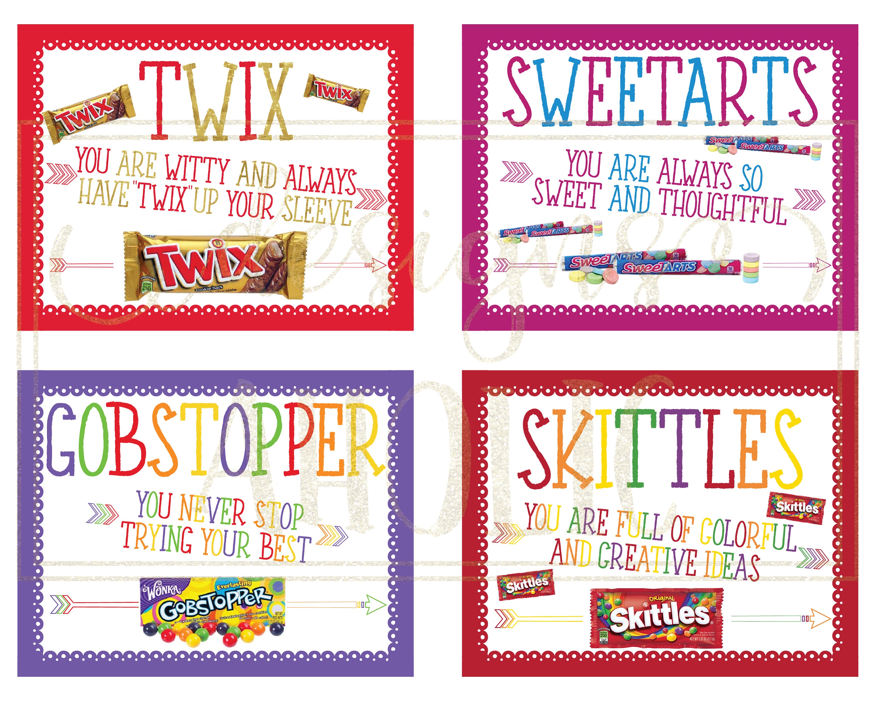 25 Individual Candy Bar Awards Candy Bar Award Certificates - Etsy ...