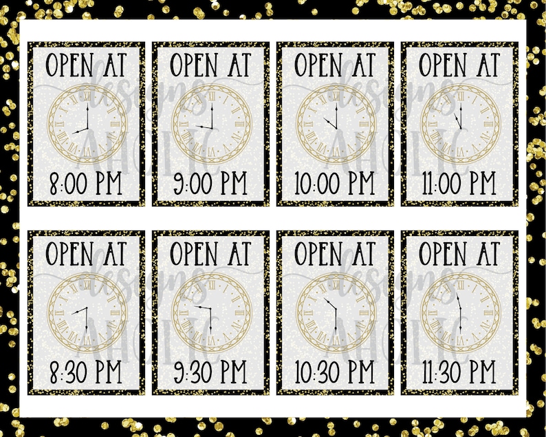 New Years Eve Countdown Time and Activity Cards New Years | Etsy