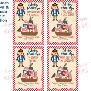 Chips Ahoy Valentine Cards - Pirate Valentine Cards - Boy Pirate ...
