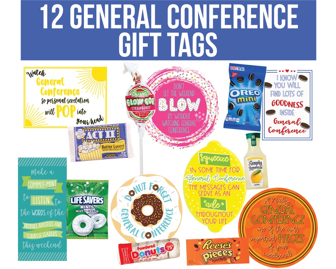 12 LDS General Conference Gift Tags 12 LDS General Conference Handouts ...