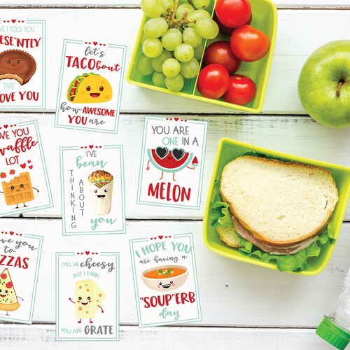 Lunch Box Love Note Cards Notes for Kids Printable - Etsy