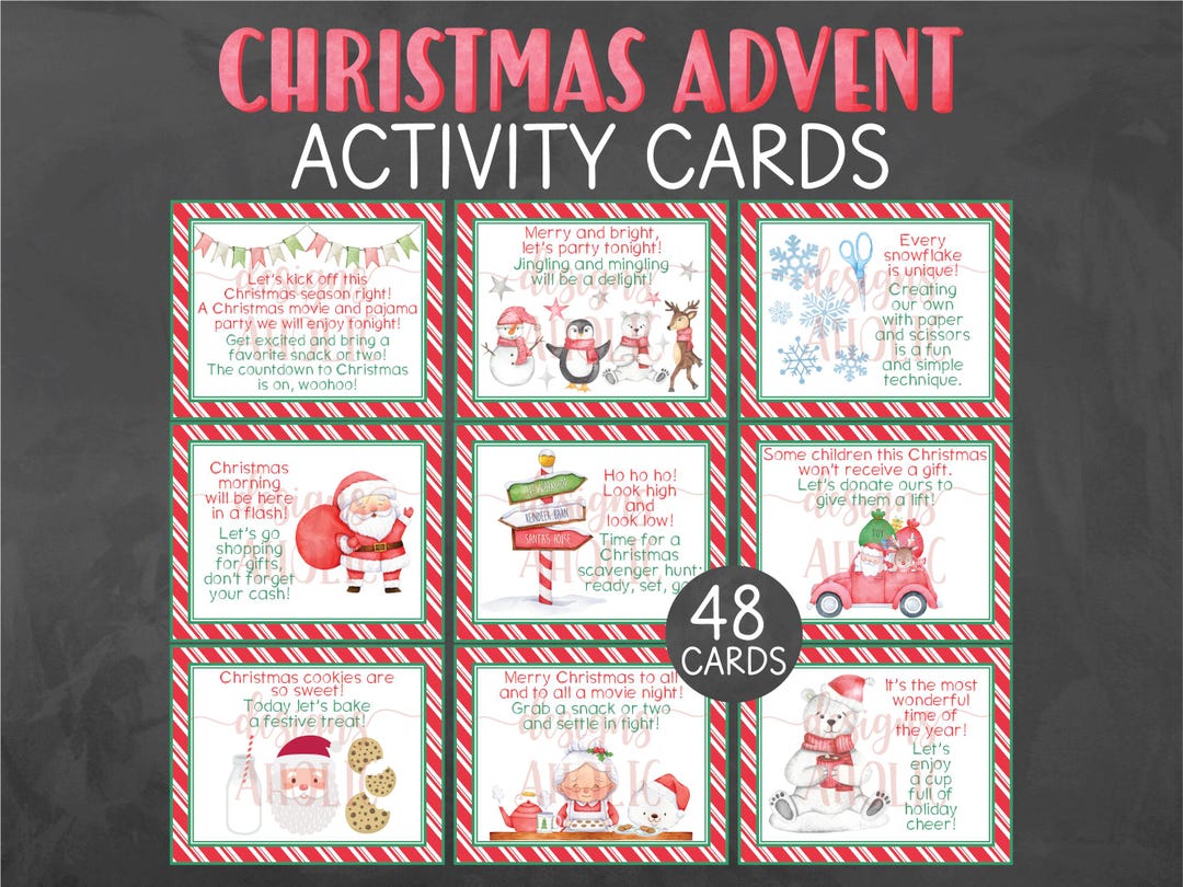 Christmas Advent Activity Cards - Christmas Advent Activity Cards ...