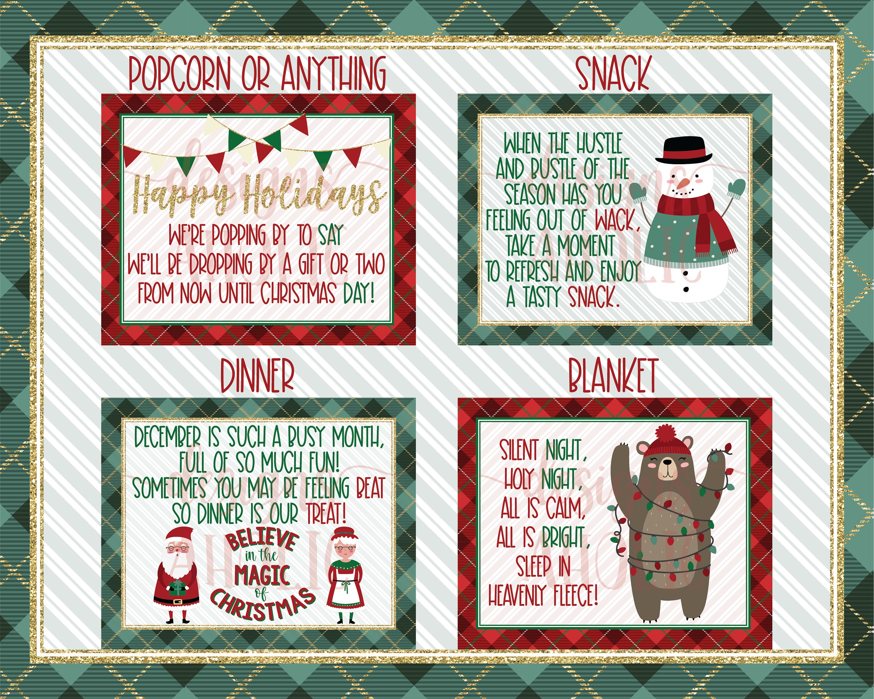 12 Days of Christmas Gift Tags Printable 12 Days of - Etsy UK