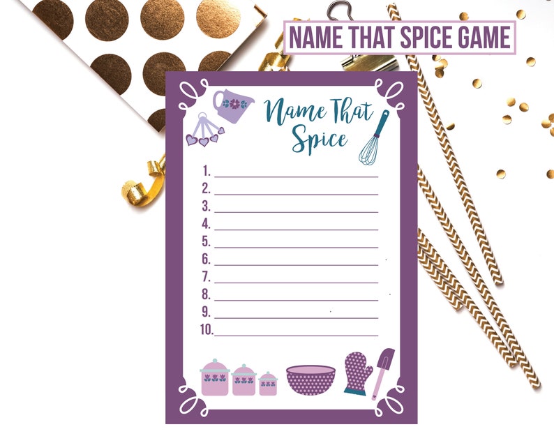 Pampered Chef Bridal Shower Party Package Printables - Pampered Chef ...