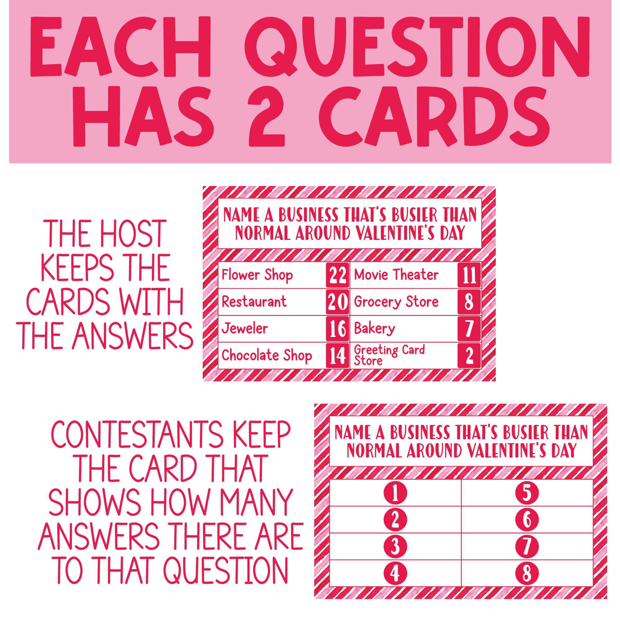 Valentines Friendly Feud - Valentines Party Game - Family Valentines ...