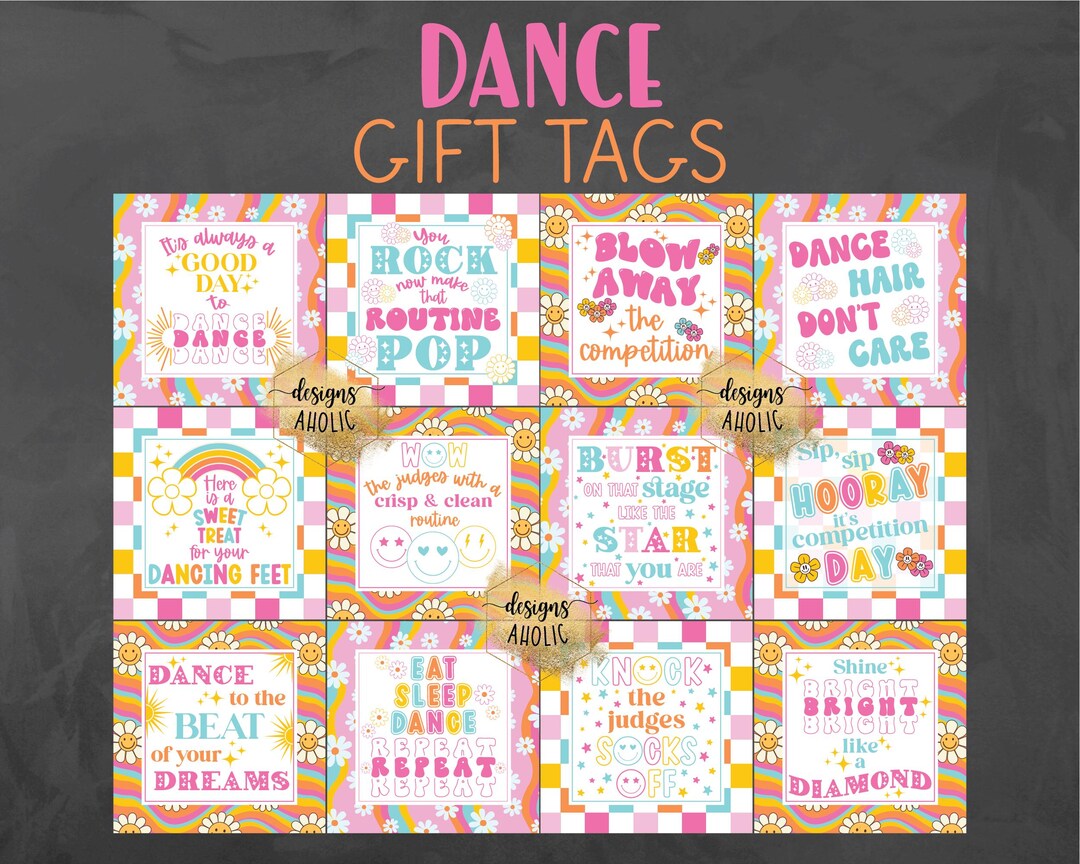 Dance Gift Tags - Competitive Dance Gifts - Dance Gifts - Dance ...