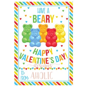 Gummy Bear Valentine Cards - Gummy Bear Valentines - Gummy Valentine ...