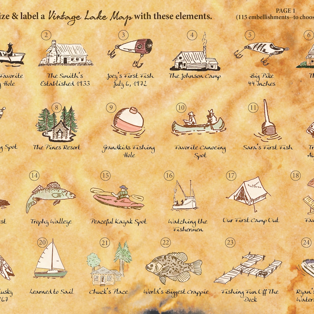 VintageLakeMaps - Etsy