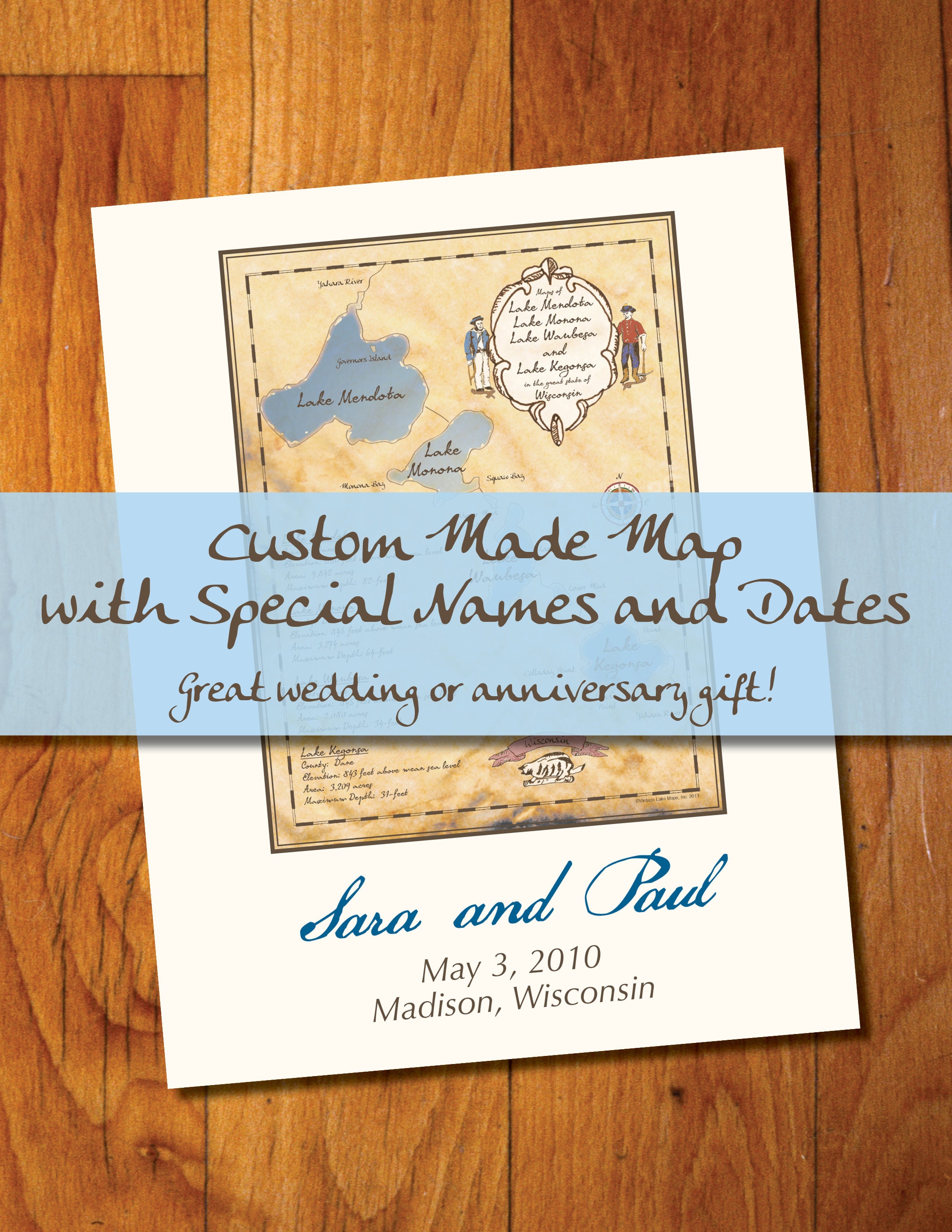 Wabana Lake, Minnesota. Vintage-inspired Lake Map Print. Custom Wall ...