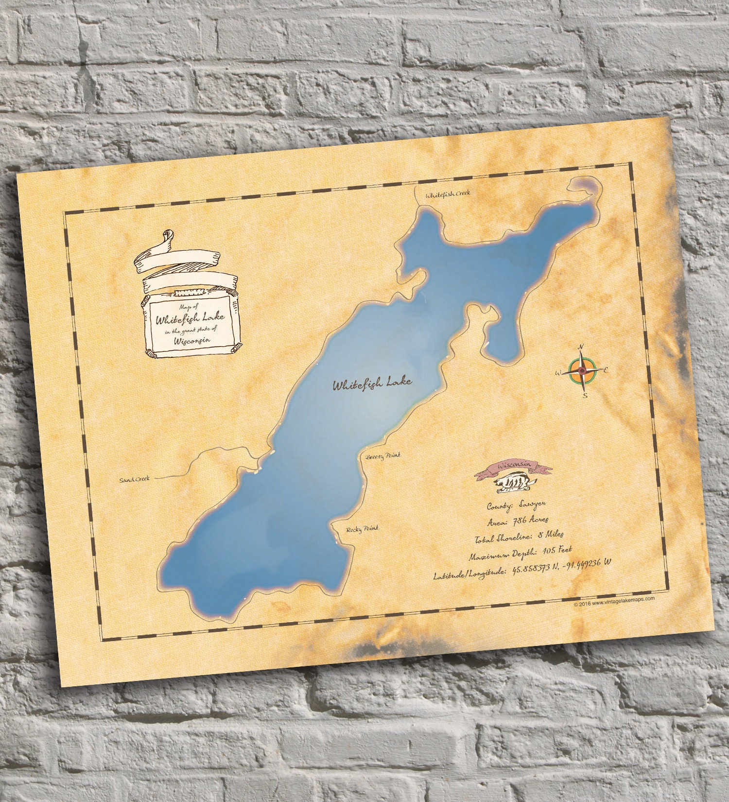 Whitefish Lake Ontario Map