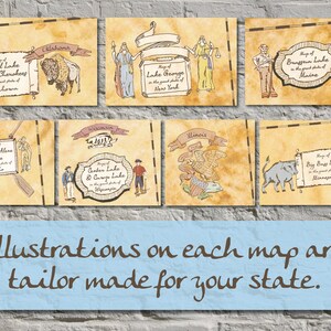 Barbee Chain of Lakes, Indiana. Vintage-inspired Lake Map Print. Lake ...