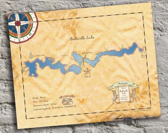 Belleville Lake Map - Etsy