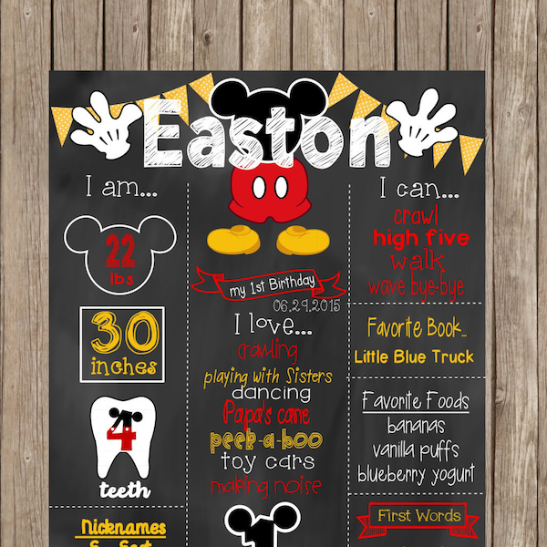 Mickey Chalkboard - Etsy