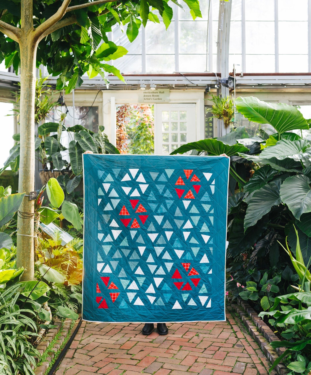 Winter Evergreen Christmas Throw Size Patchwork Quilt - Etsy