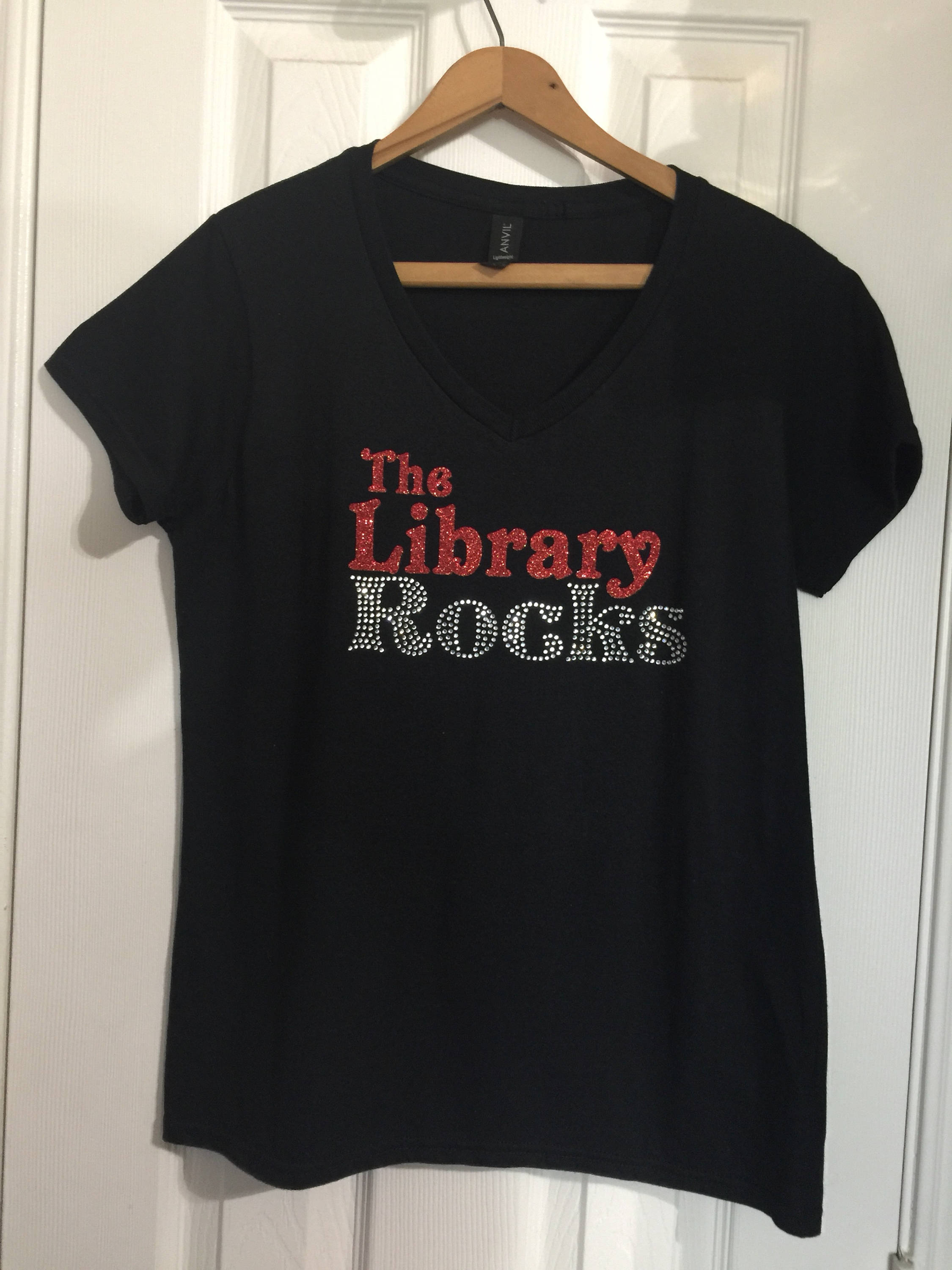 Library Bling T-Shirt Librarian Shirt Black V-Neck 2 Style | Etsy