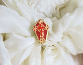 Red Enamel Cross - Etsy