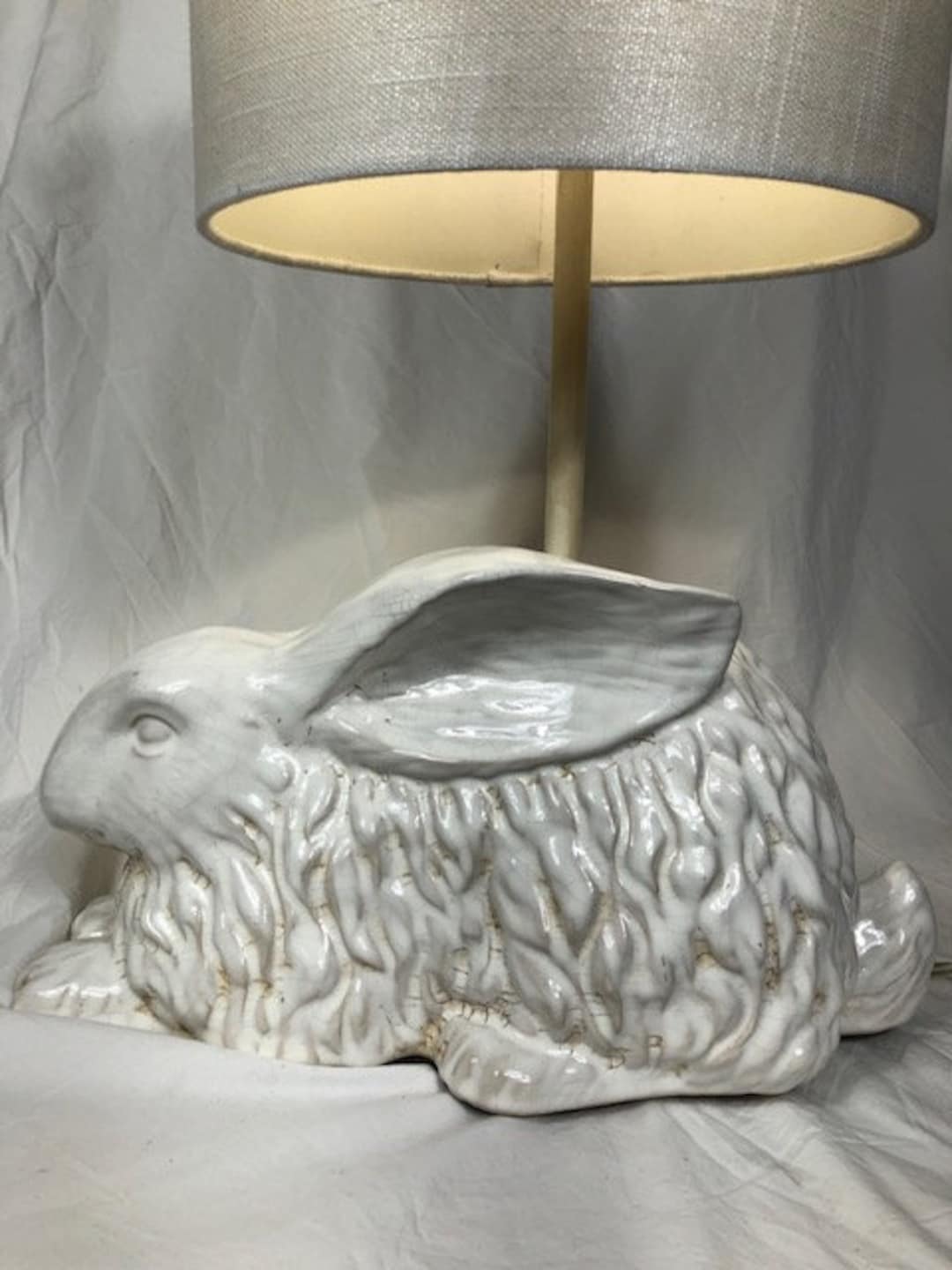 Ceramic Bunny Table Lamp - Etsy