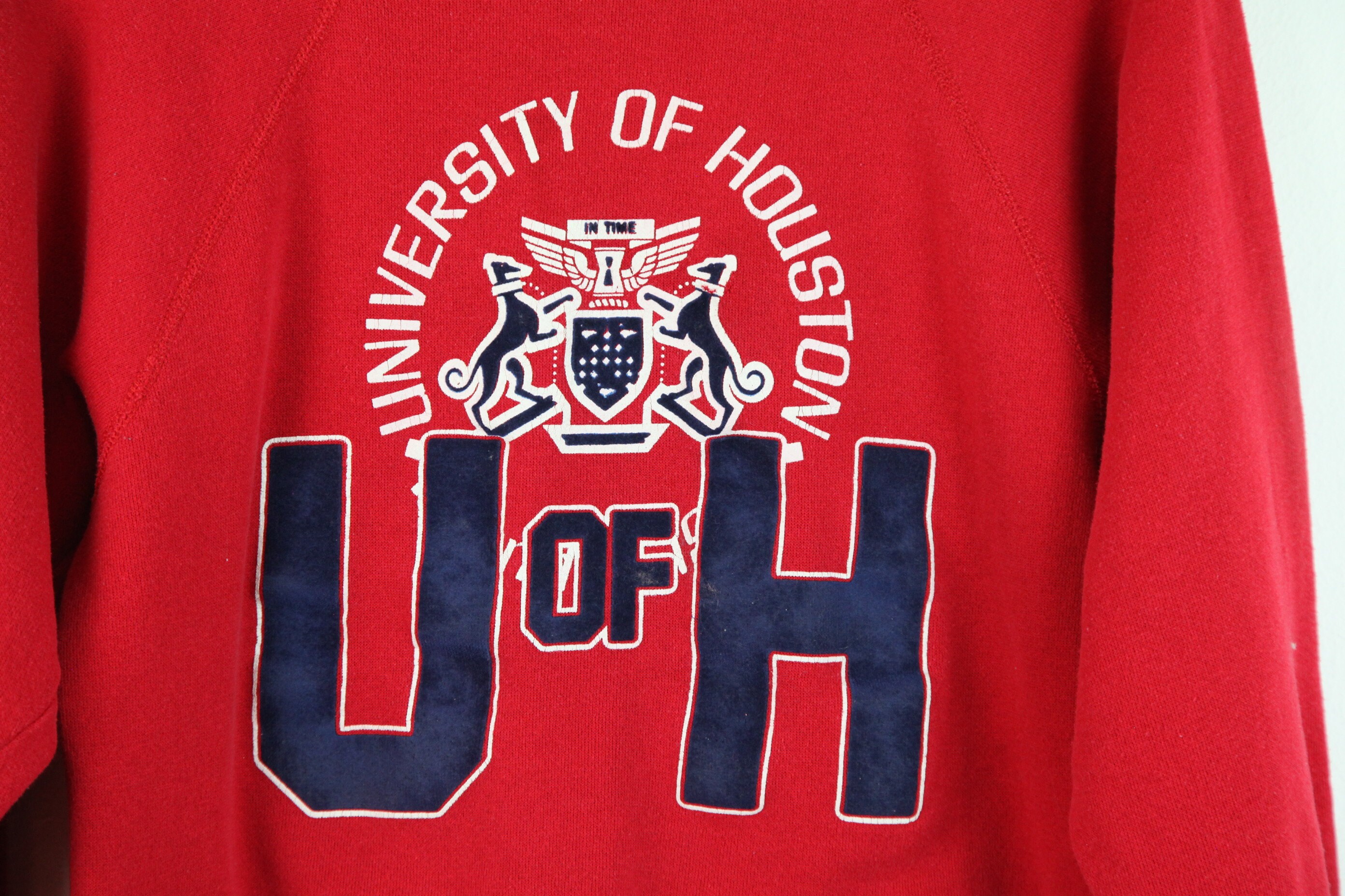 Vintage 60s 70s Artex University of Houston Flocked Vintage 60s 70s Artex University of Houston Flocked