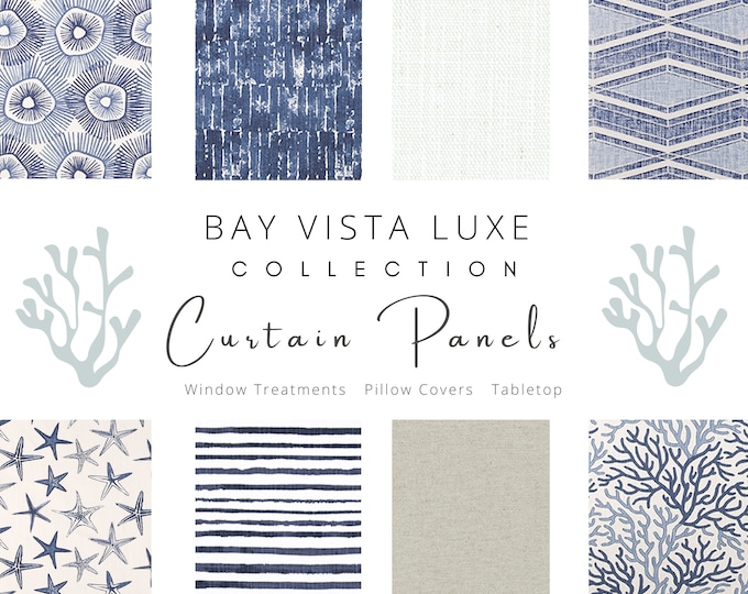 Luxe Curtains, Linen, Coastal, Drapes, Beach House, Designer, Drapery ...