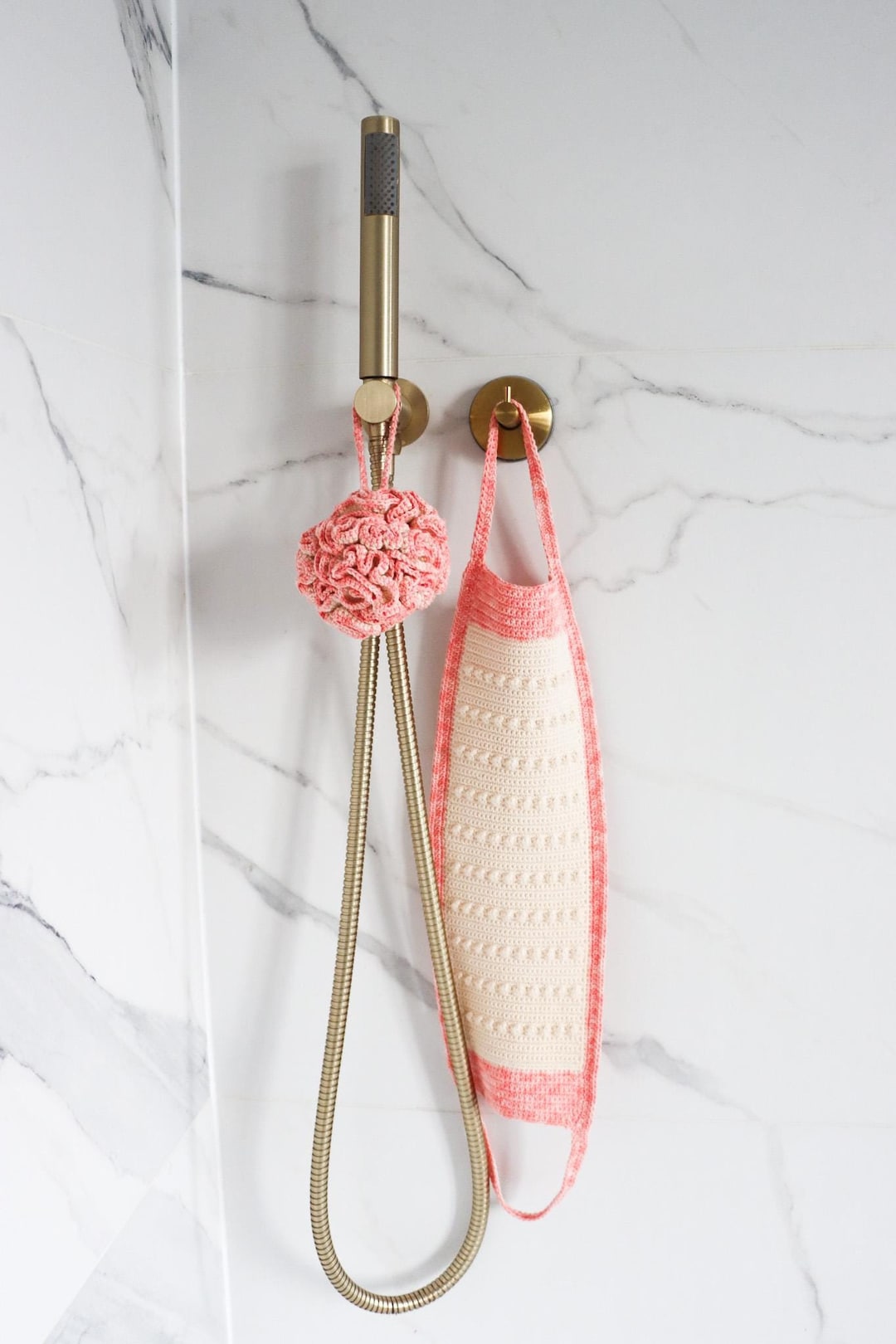 CROCHET LOOFAH PATTERN / Crochet Shower Set Pattern - Crochet Back ...