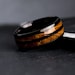 The Curator, Bourbon Whiskey Barrel Black Tungsten Wedding Rings, 8 Mm ...