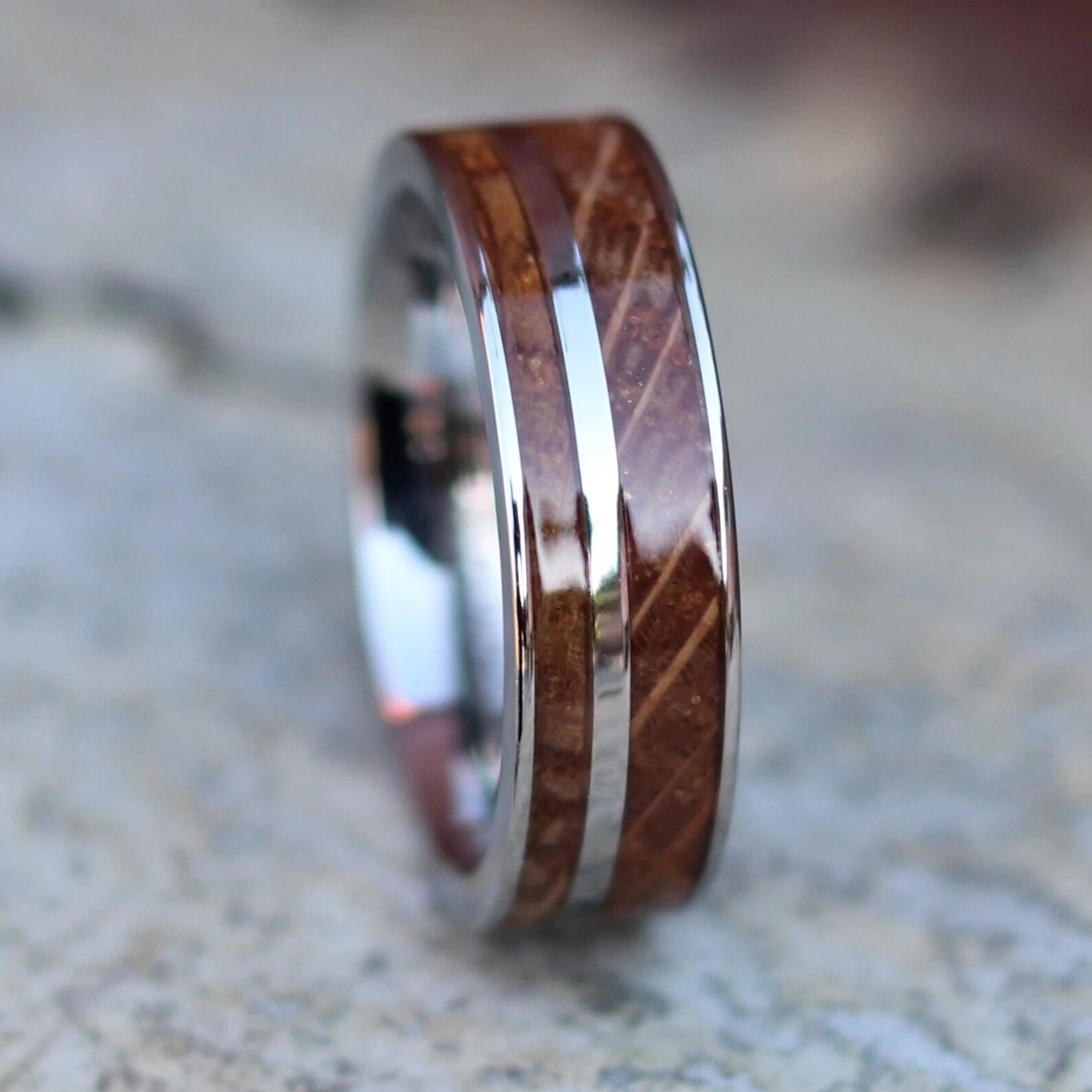 The Norseman Whiskey Barrel Wood Ring Red Oak Ring Unique - Etsy