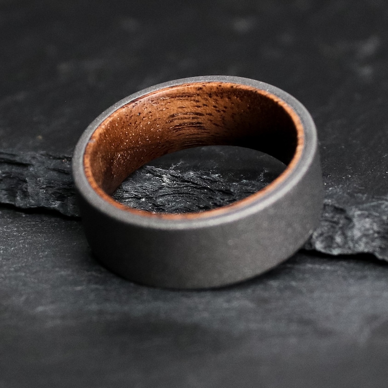 WW2 Ring, M1 Garand Ring, Black Walnut Ring, Handmade Ring, Sandblasted ...