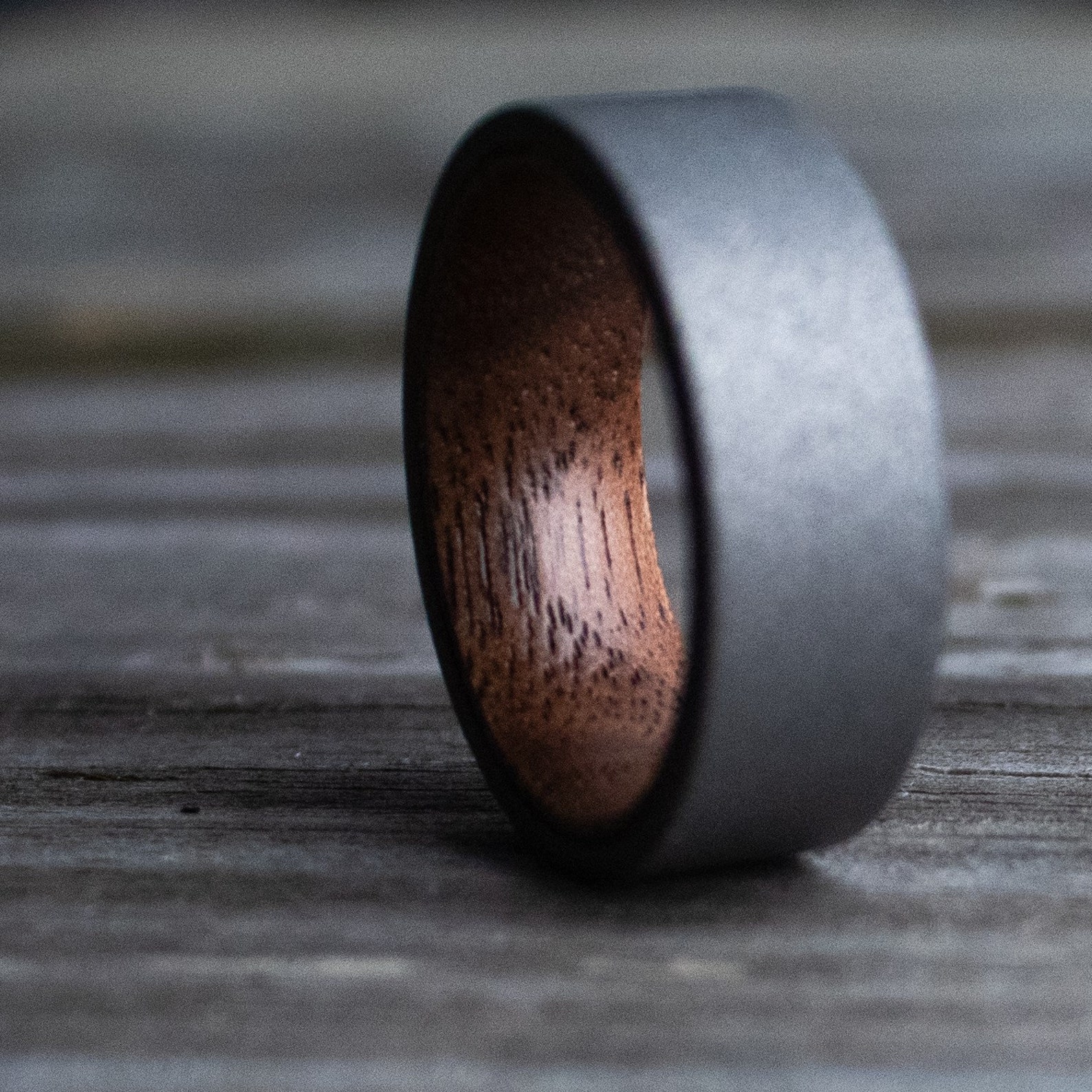 WW2 Ring, M1 Garand Ring, Black Walnut Ring, Handmade Ring, Sandblasted ...