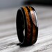 The Curator, Bourbon Whiskey Barrel Black Tungsten Wedding Rings, 8 Mm ...