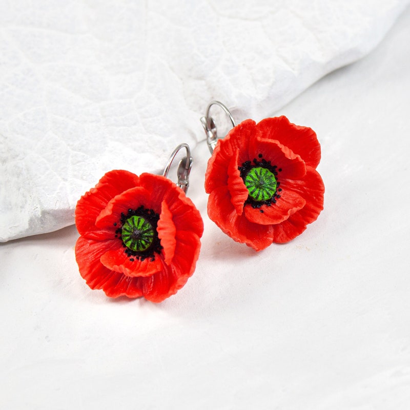 Poppy Earrings - Etsy UK