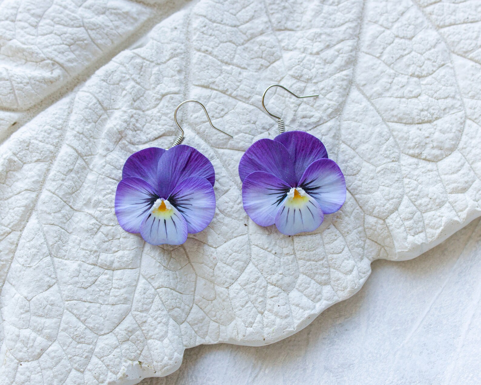 Pansy Earrings. Realistic Flower Statement Earrings. Pansies Jewelry - Etsy