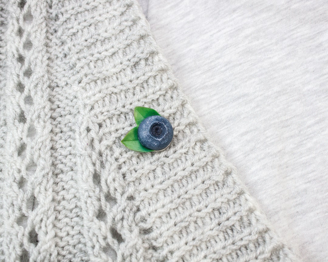 Blueberry Brooch. Berry Pin Brooch. Woodland Botanical Jewelry - Etsy