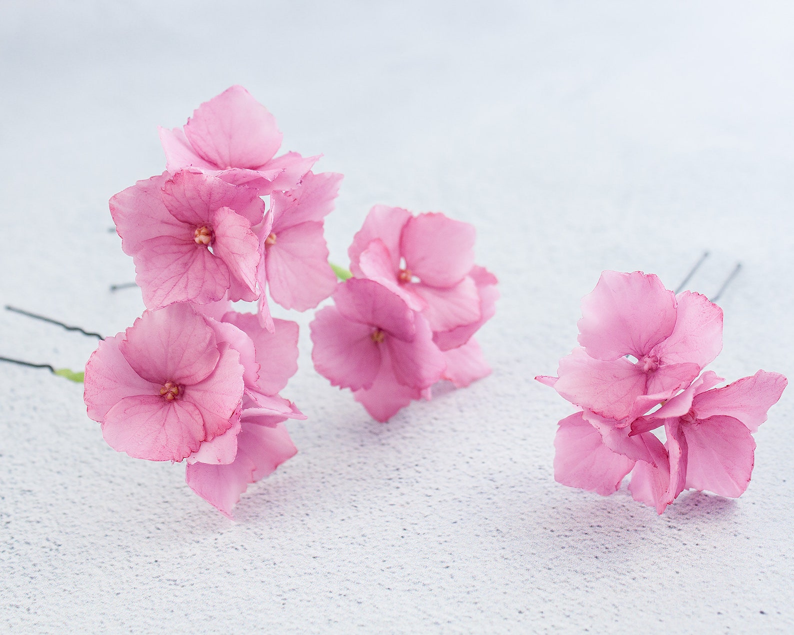 Pink Hydrangea Hair Pins. Bridal Hair Pins. Wedding Hair | Etsy
