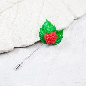 Brooch With Raspberries. Berry Lapel Pin. Woodland Botanical - Etsy