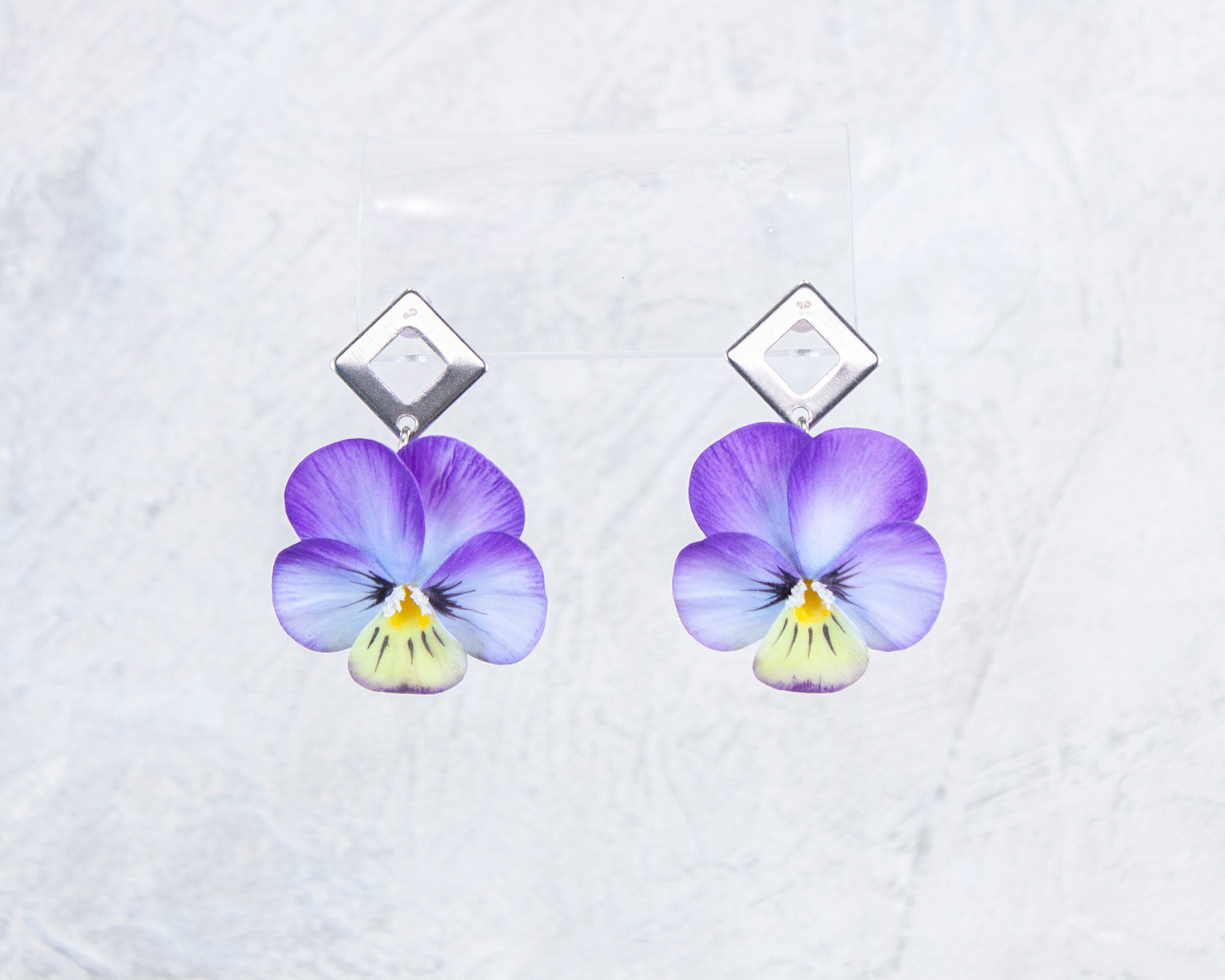 Pansy Stud Earrings - Etsy