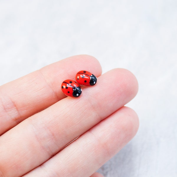 Ladybug Earrings - Etsy