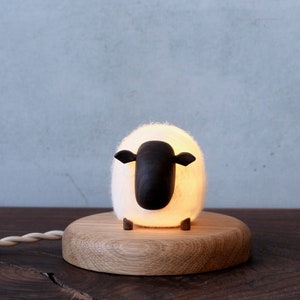 The Sheep Night Light Wood and Felt - Etsy