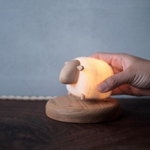 The Sheep Night Light Wood and Felt - Etsy