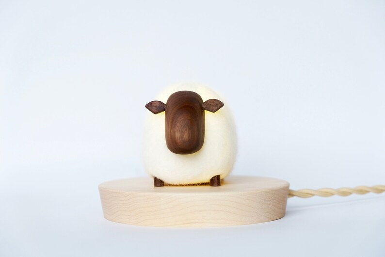 The Sheep Night Light Wood and Felt - Etsy UK