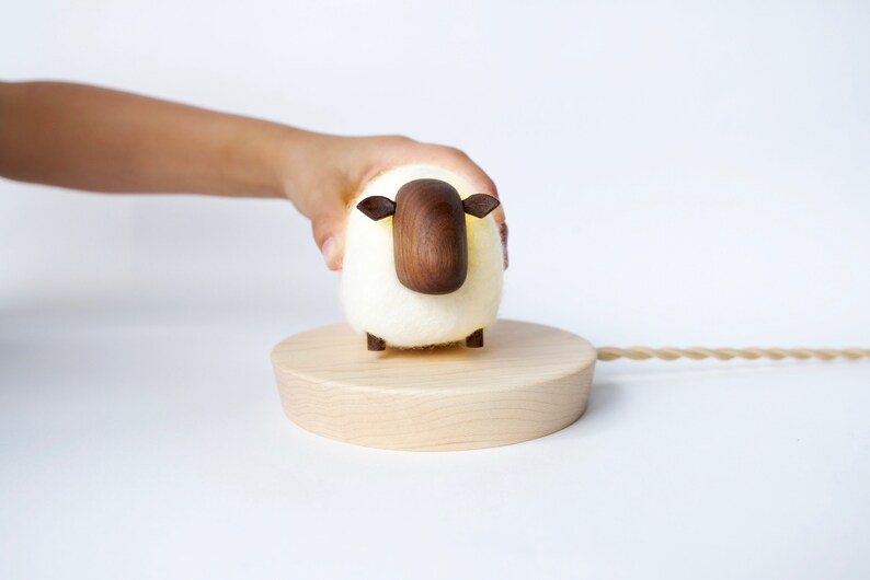 The Sheep Night Light Wood and Felt - Etsy UK