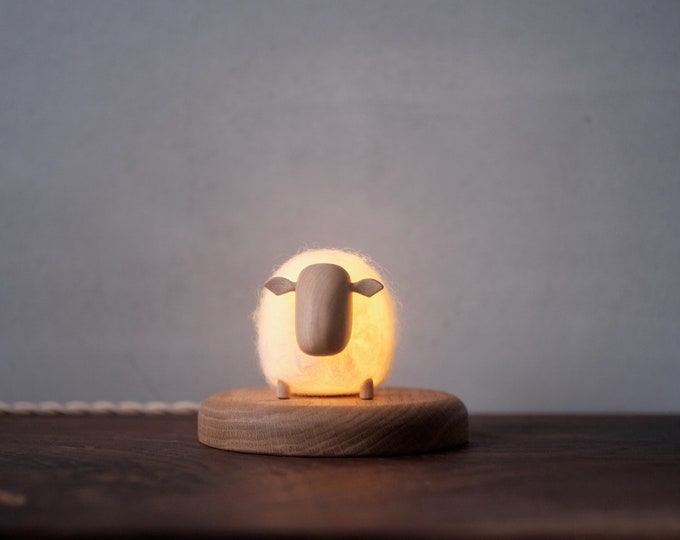 The Sheep Night Light Wood and Felt - Etsy UK