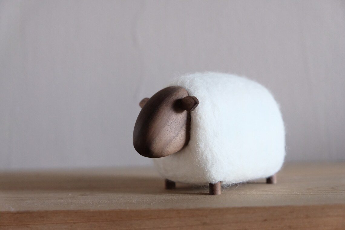 The Sheep Night Light Wood and Felt - Etsy UK