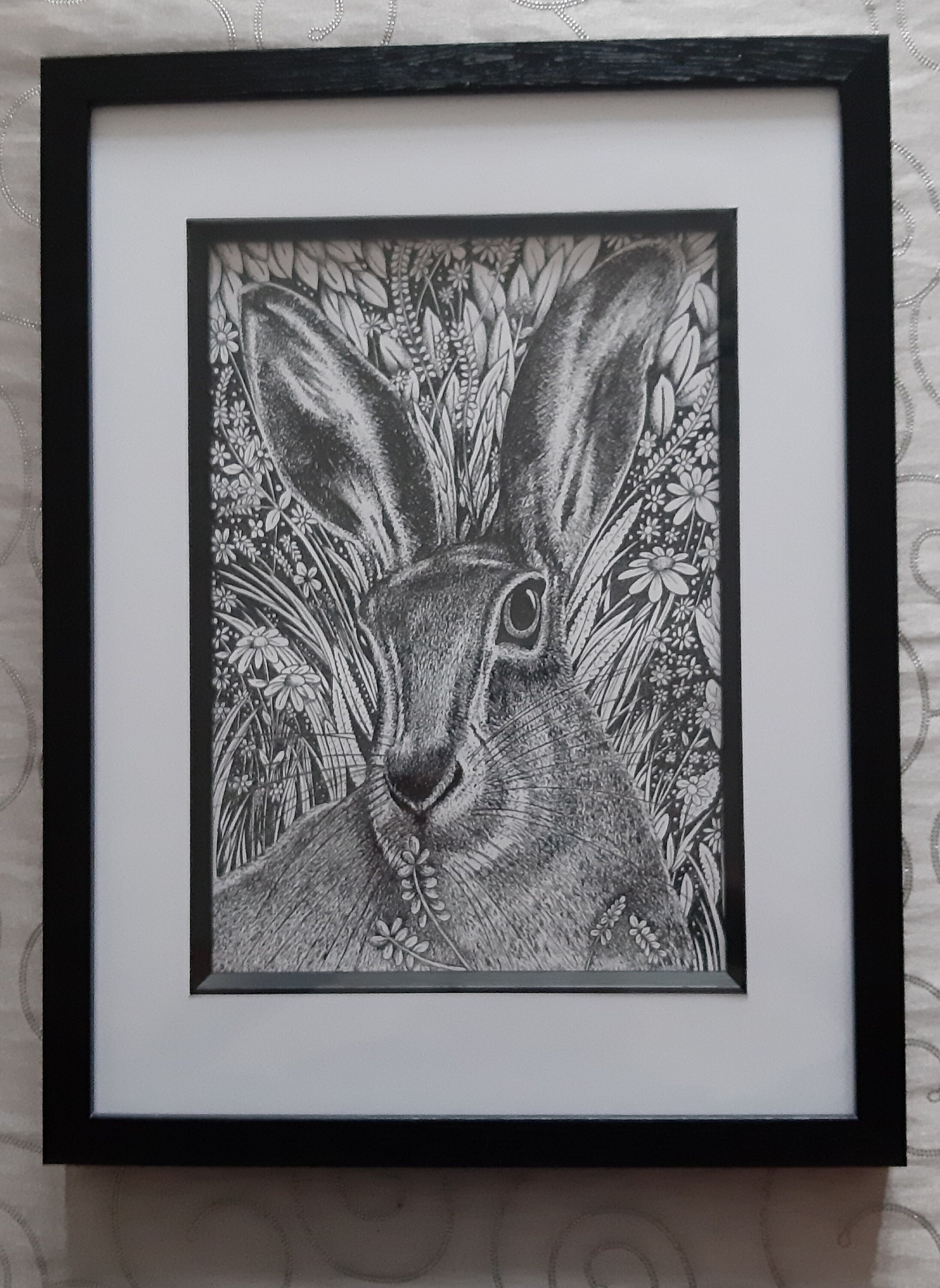 A4 Original Cose-up Hare Drawing - Etsy