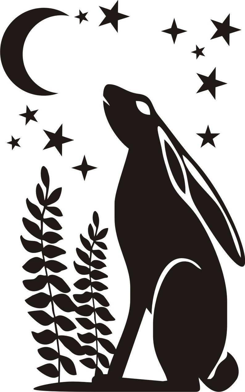 Moogazing Hare Vinyl Wall, Window, Car Decal Vinyl Sticker - Etsy UK