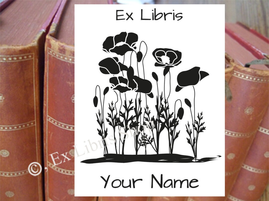 Exlibris Stamp or Stickers, coquelicot, Ex Libris Stamp, Ex Libris ...