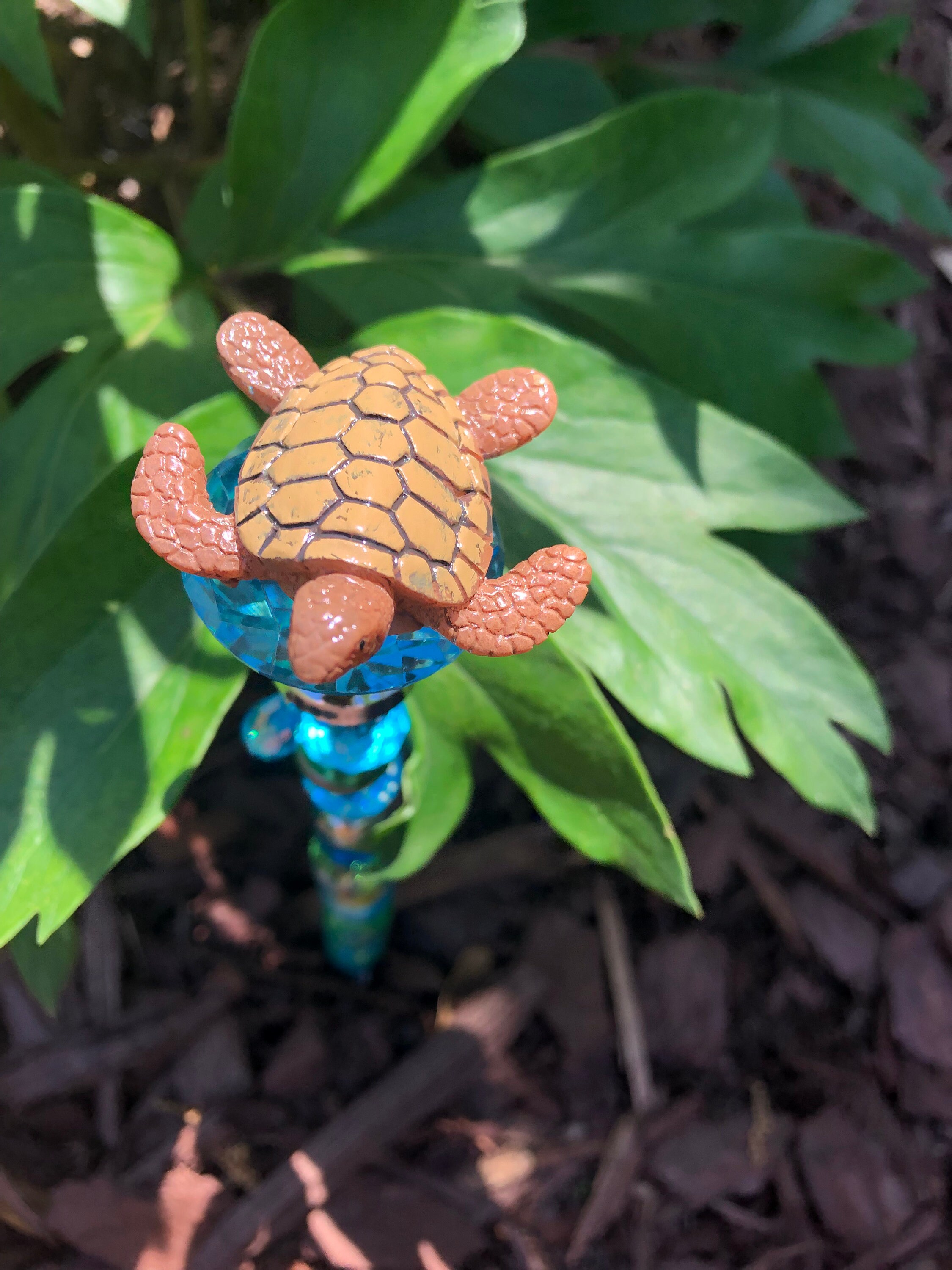 SEA TURTLE Sparkly Garden Rod - Etsy