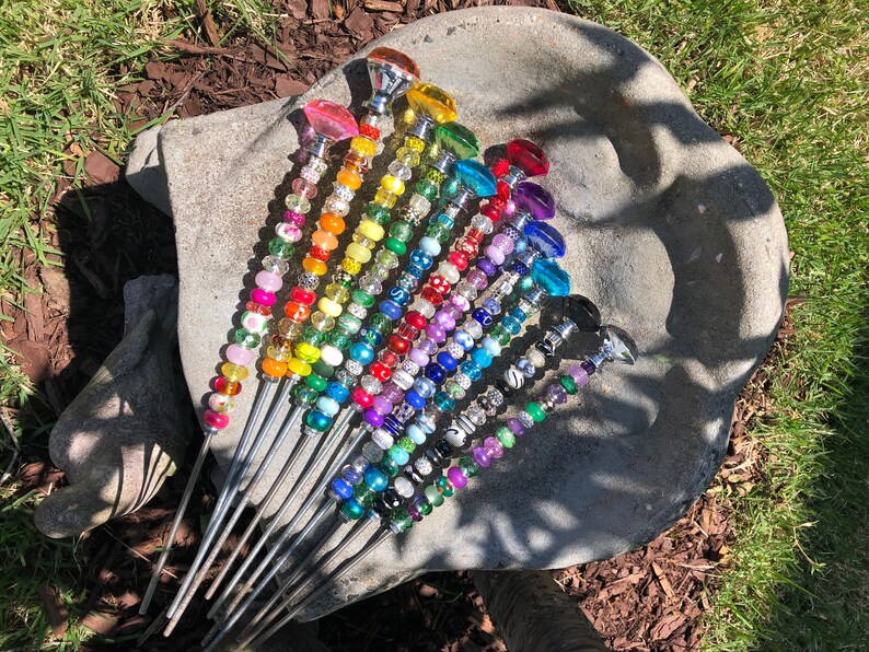 BEADED GARDEN RODS - Etsy