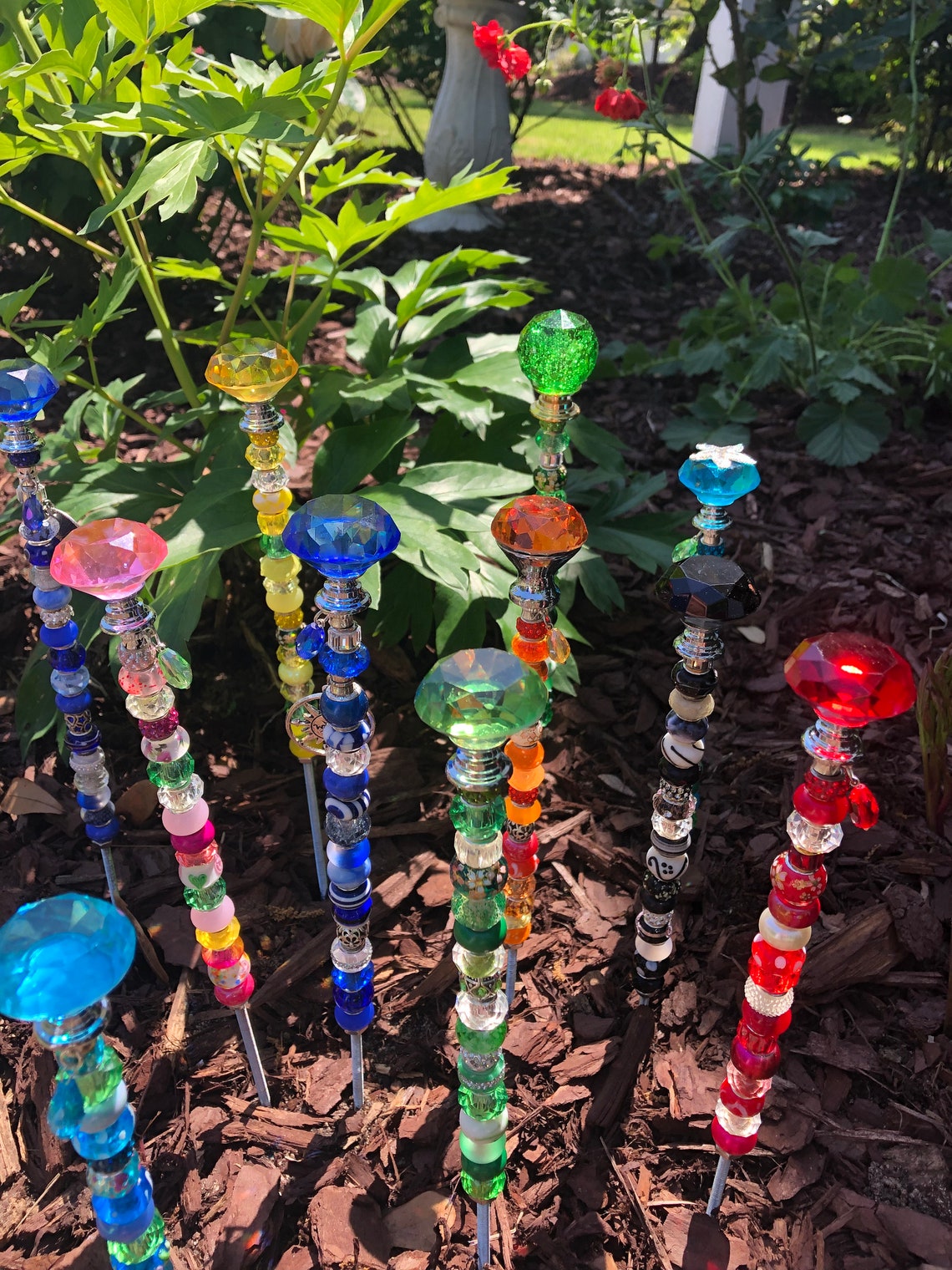 BEADED GARDEN RODS - Etsy
