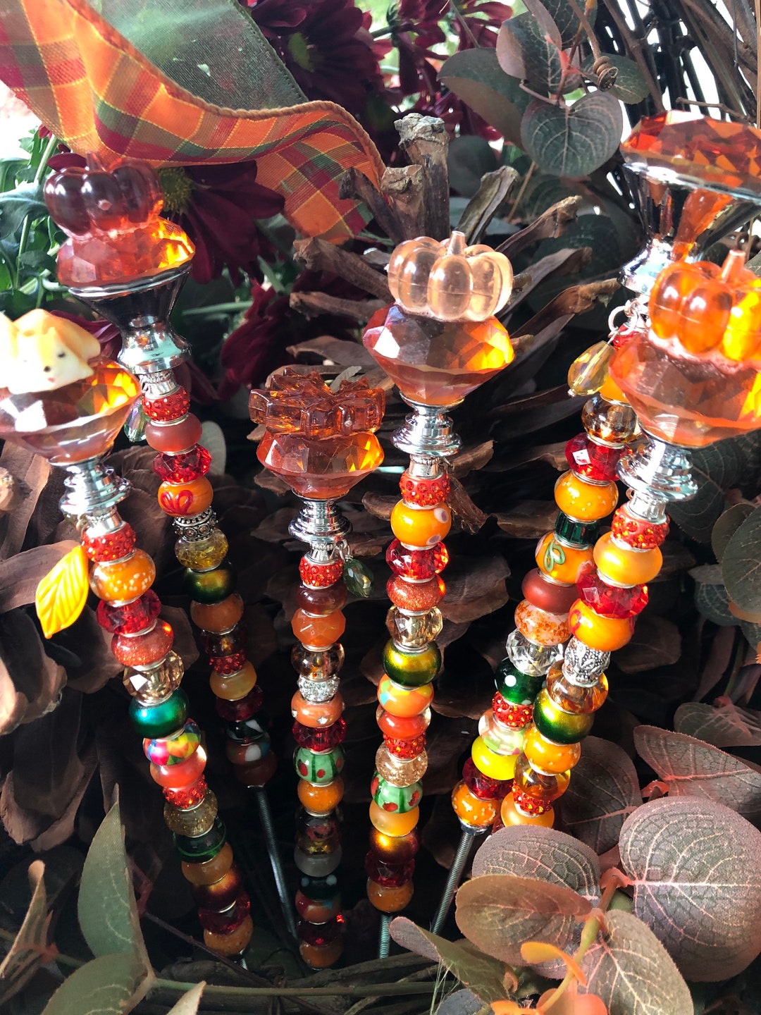 SALE! AUTUMN Sparkly Garden Rods - Etsy